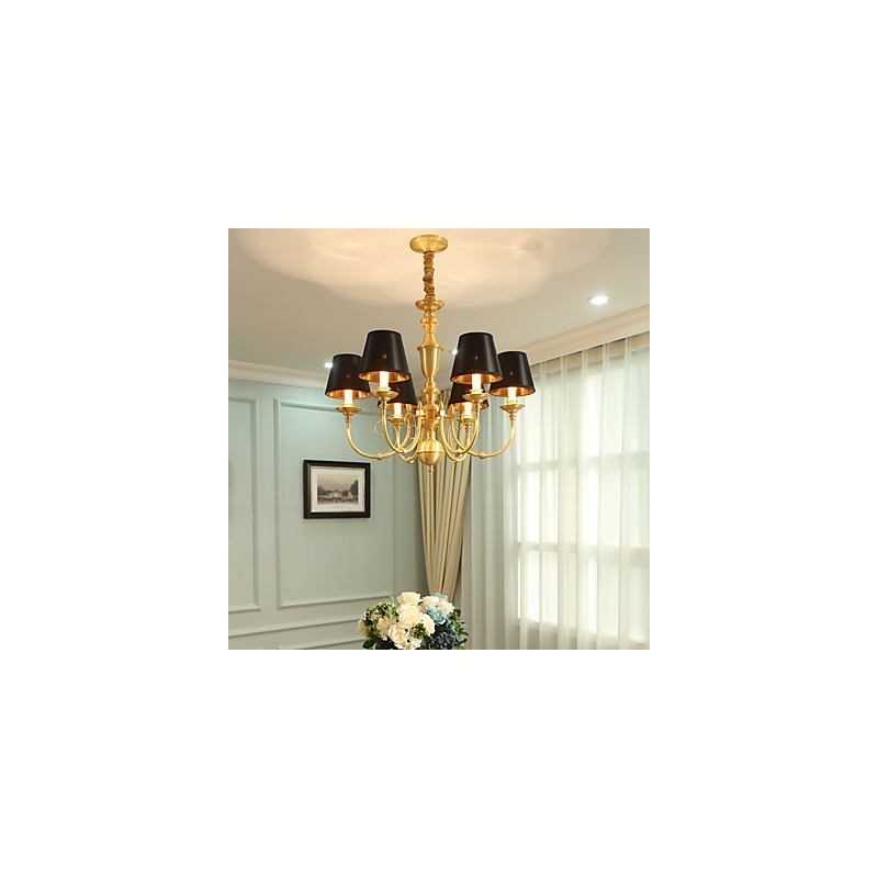 Chandelier Traditional/Classic Country Brass Feature for LED Mini Style ...